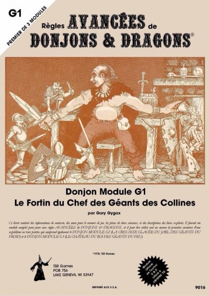 AD&D - G1 - Le Fortin du chef des géants des collines - Le Donjon du Dragon